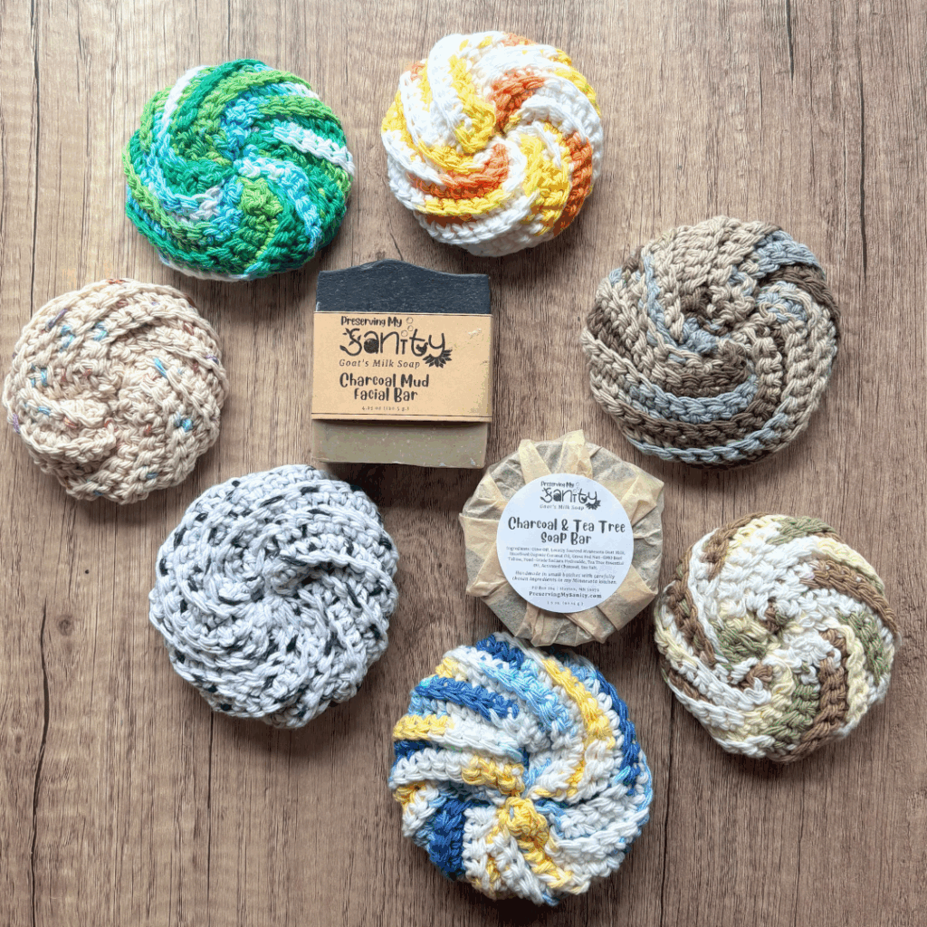 Crocheted Face Scrubby - Preserving My Sanity